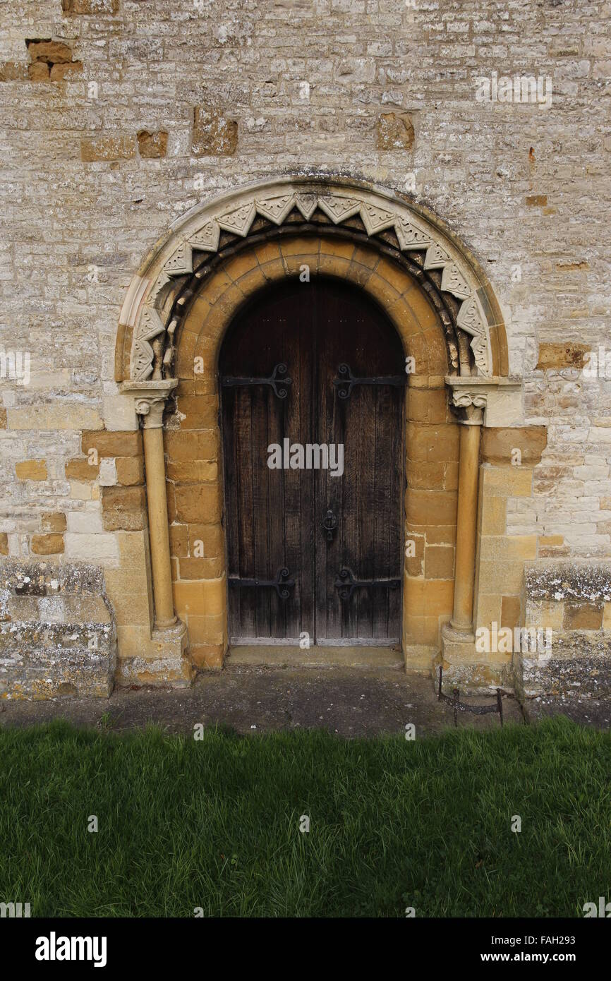 Norman, South Door with dog tooth carvings and nook shafts, St Gregory ...