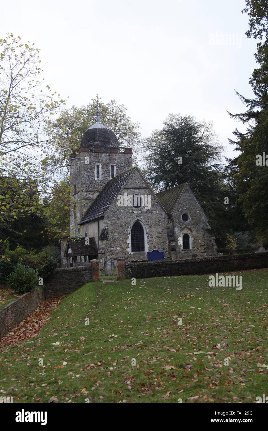 Saxon Church of St Peter and St Paul, Albury, Surrey, England Stock ...