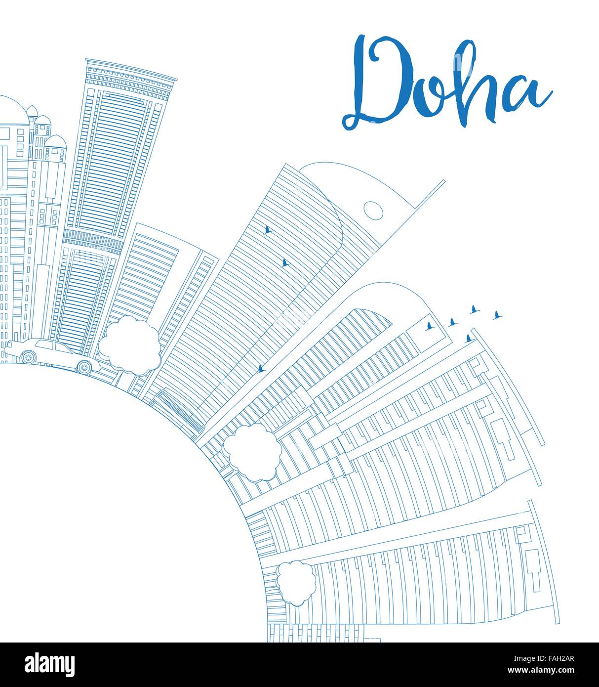 Buildings qatar state Stock Vector Images - Alamy