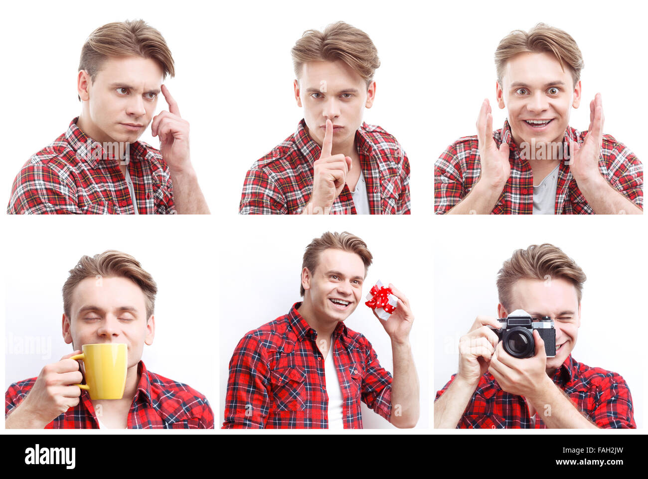 Young positive man in the studio Stock Photo - Alamy