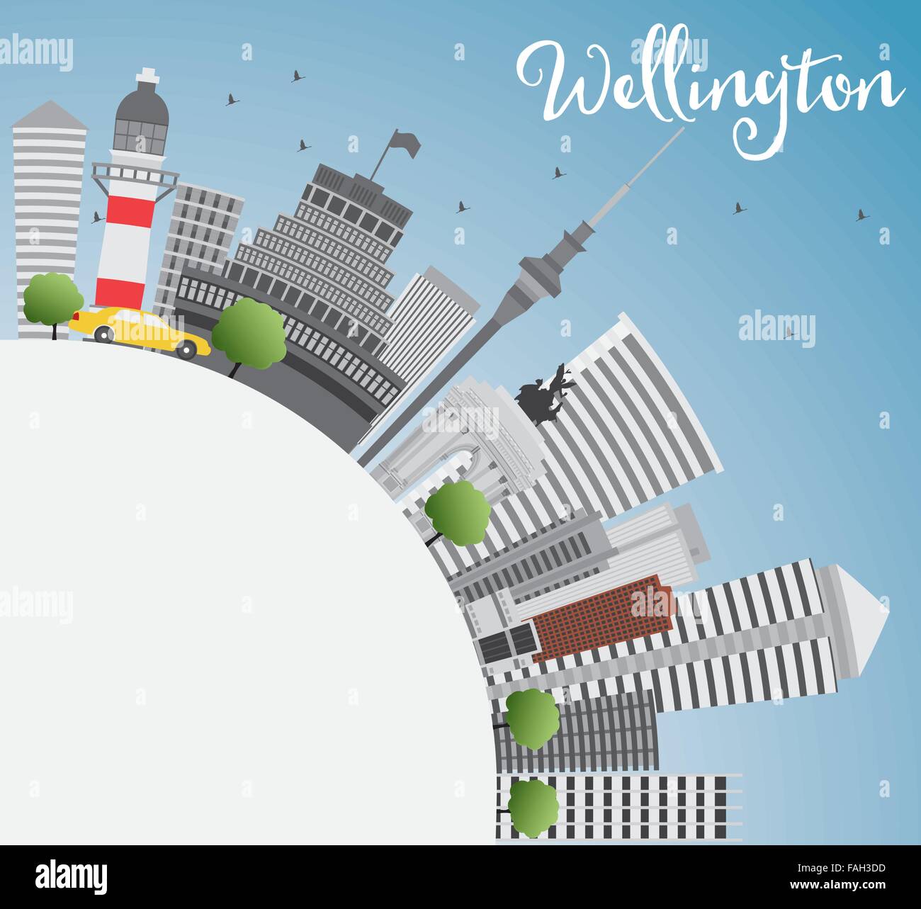 Downtown wellington Stock Vector Images - Alamy