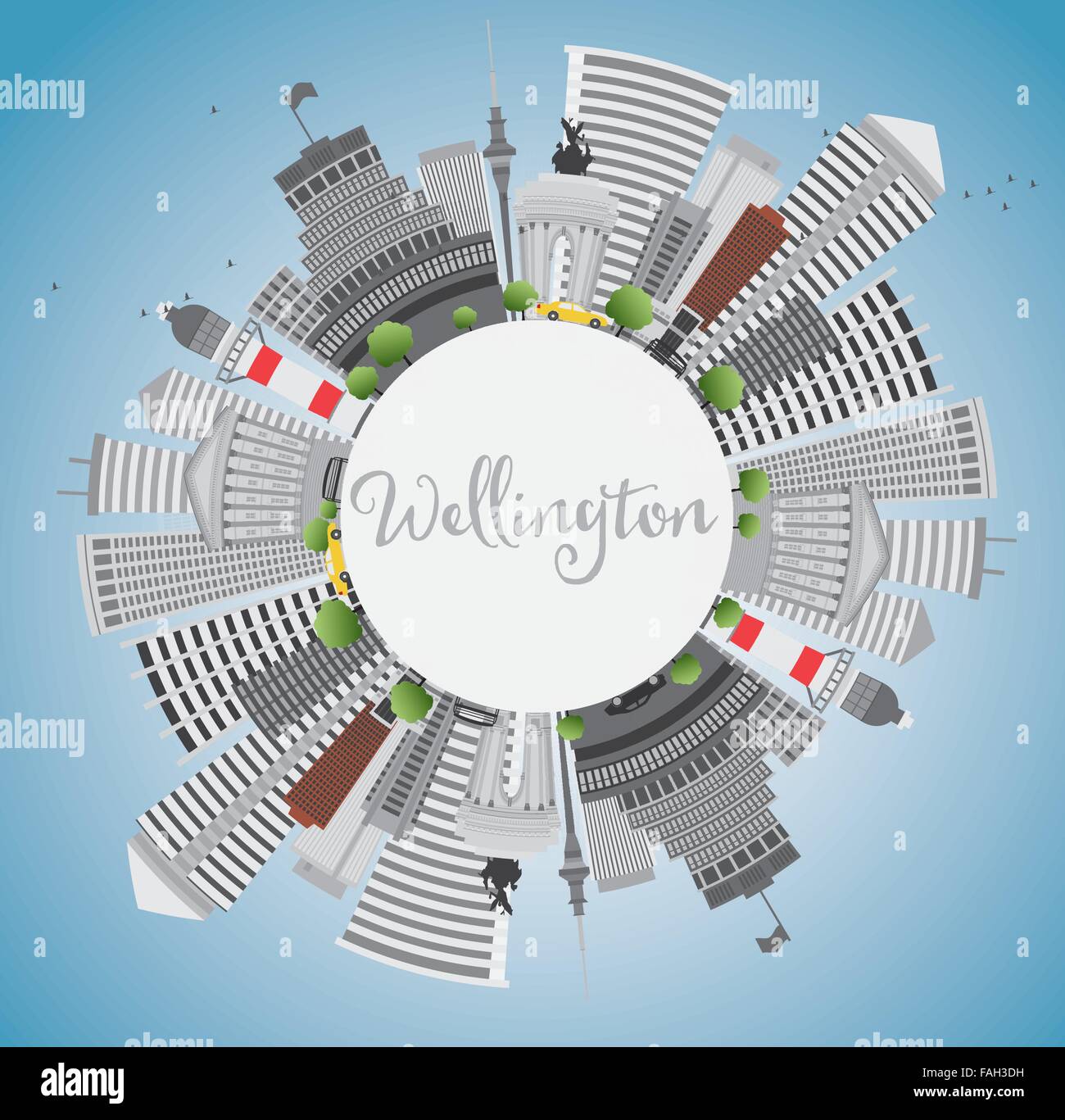 Downtown wellington Stock Vector Images - Alamy