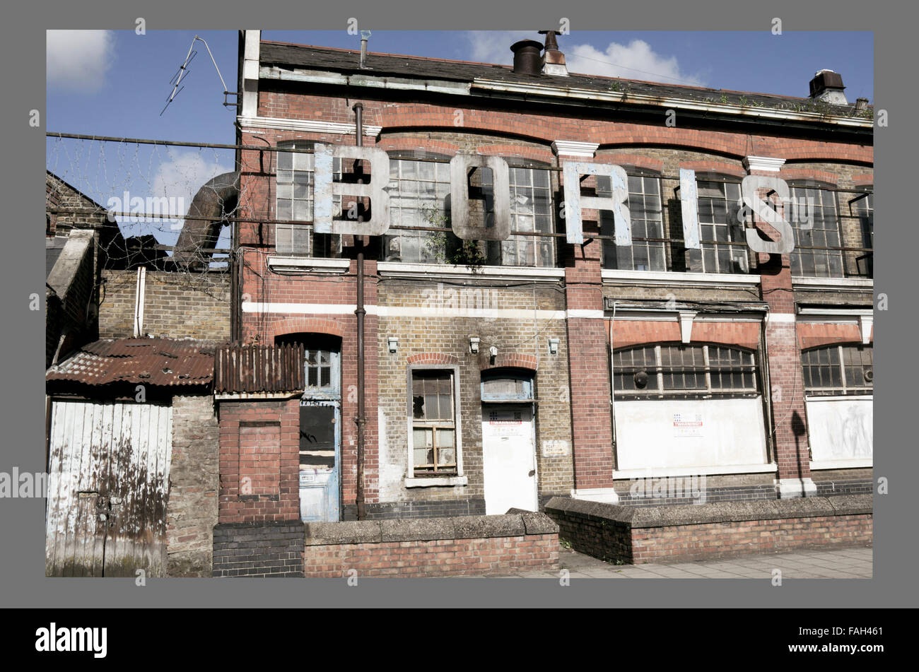 The derelict Boris factory in Hackney, London Stock Photo - Alamy