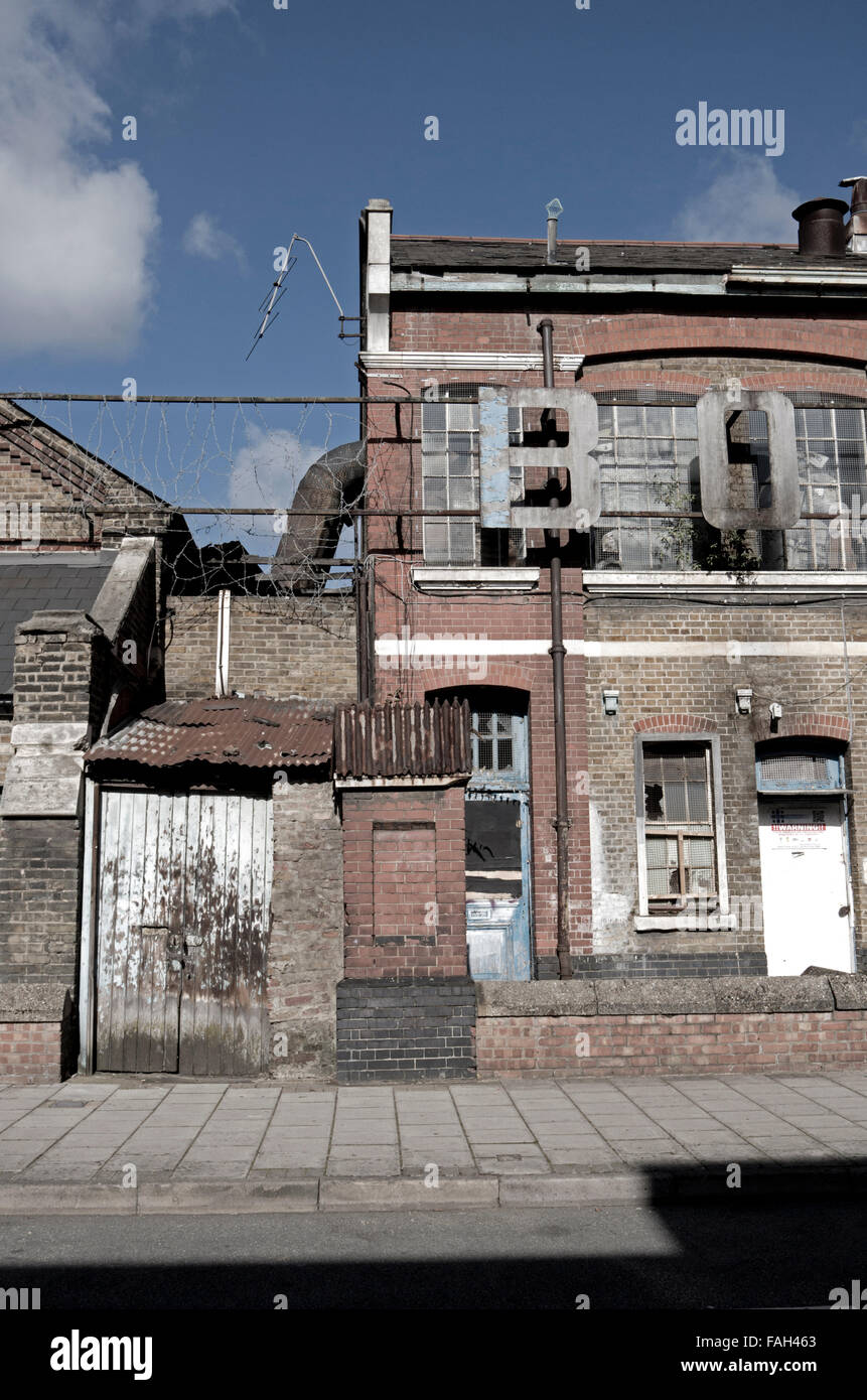 The abandoned Boris factory in Hackney, London Stock Photo - Alamy
