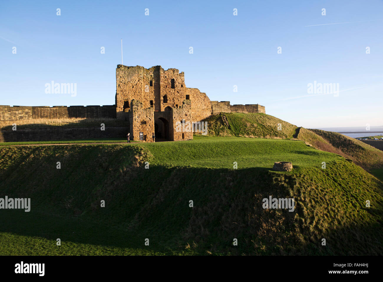 Tynemouth Priory and Castle in Tynemouth, England. The monument is ...