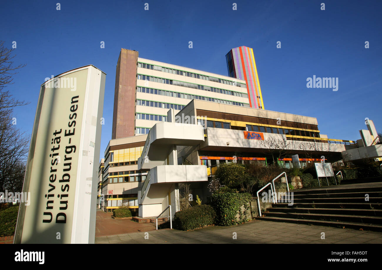 Essen, Germany. 30th Dec, 2015. Buildings of Duisburg-Essen University ...