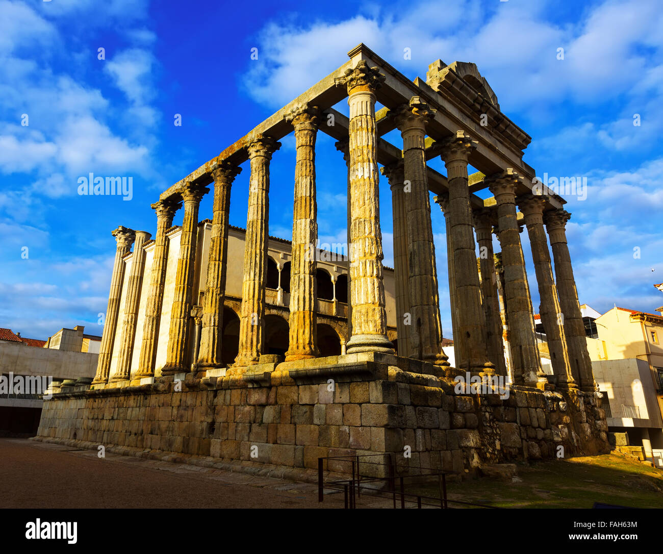 Temple of Diana - the ancient temple of the Roman Empire. Merida, Spain ...