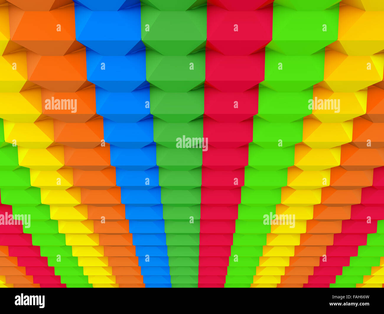 Colourful 3d Perspective Blocks Background Stock Photo - Alamy