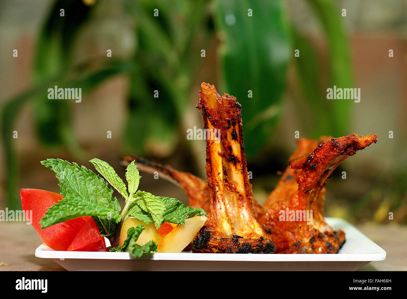 LAMB RIB CHOPS Stock Photo - Alamy