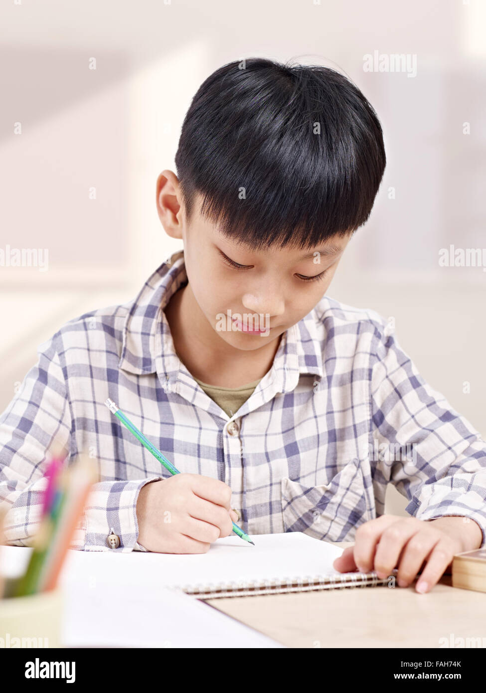asian child studying at home Stock Photo - Alamy