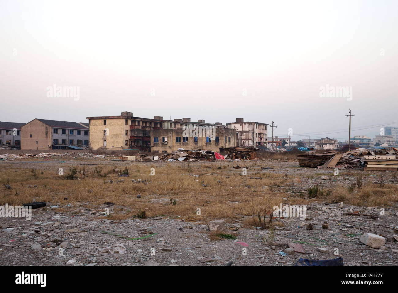 Wrecked landscape in Ningbo China Stock Photo - Alamy