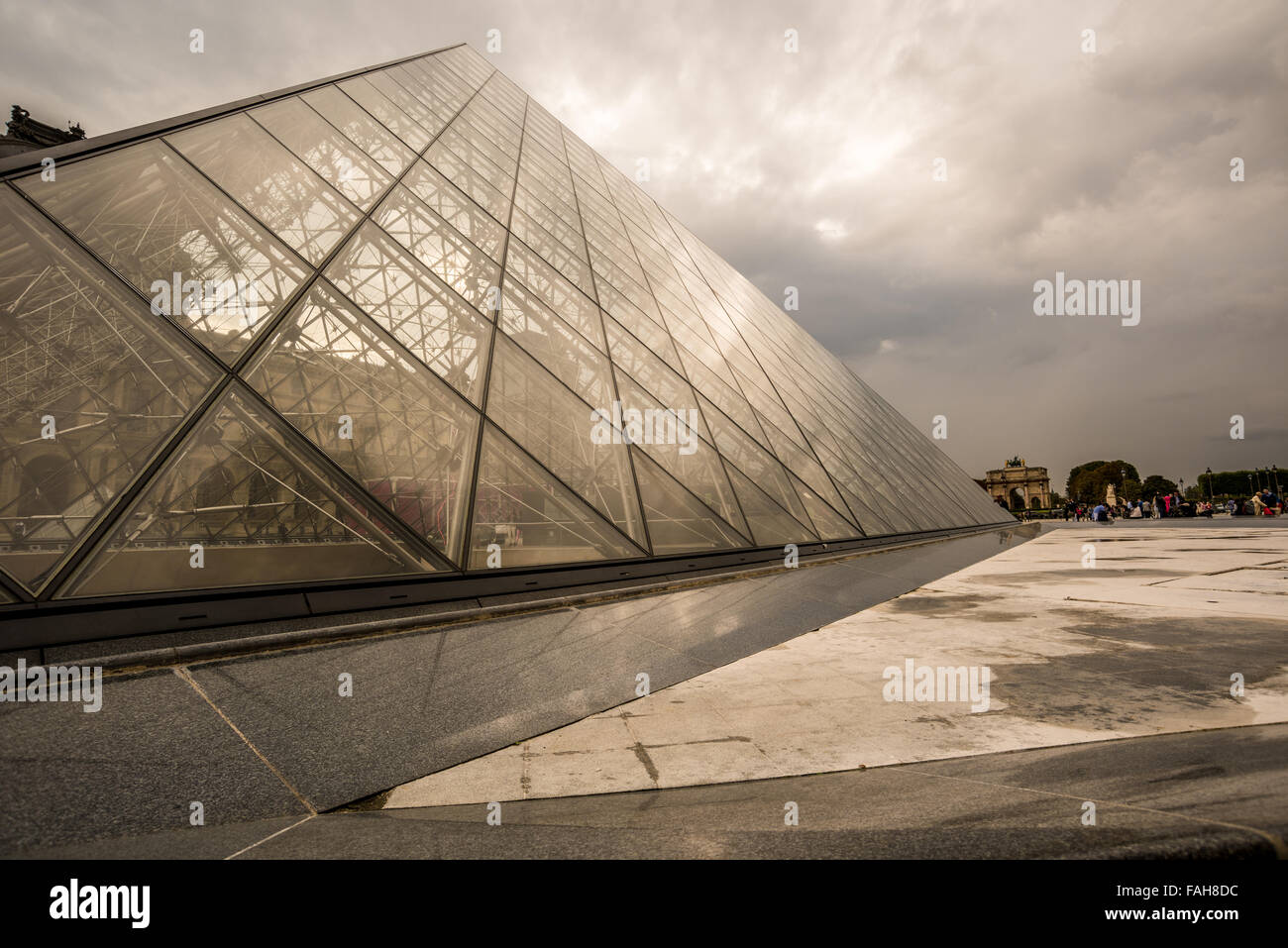 The Louvre Museum in the European City of Paris In France Stock Photo ...