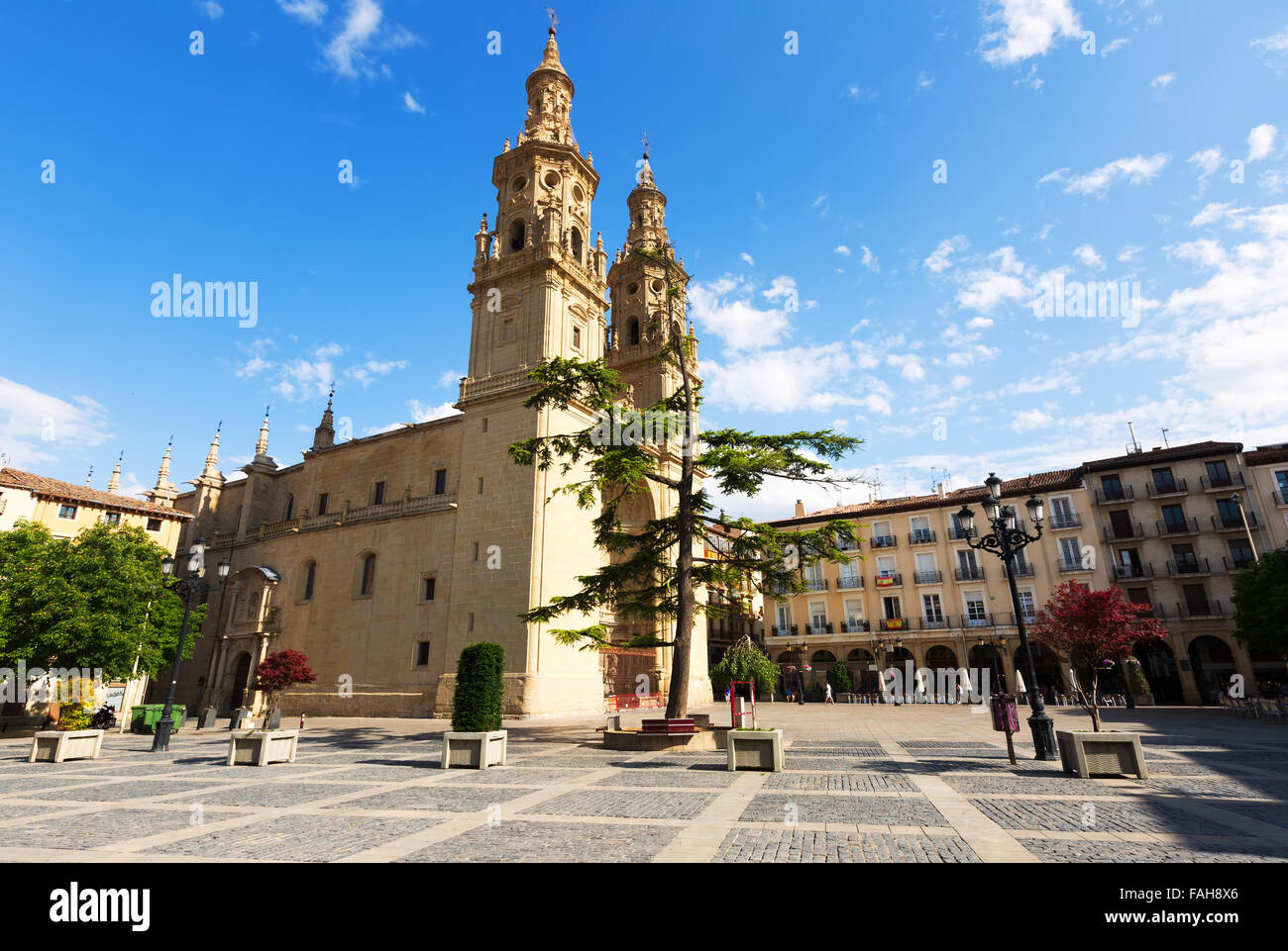 Co-Cathedral of Saint Maria de la Redonda in Logrono. Spain Stock Photo ...