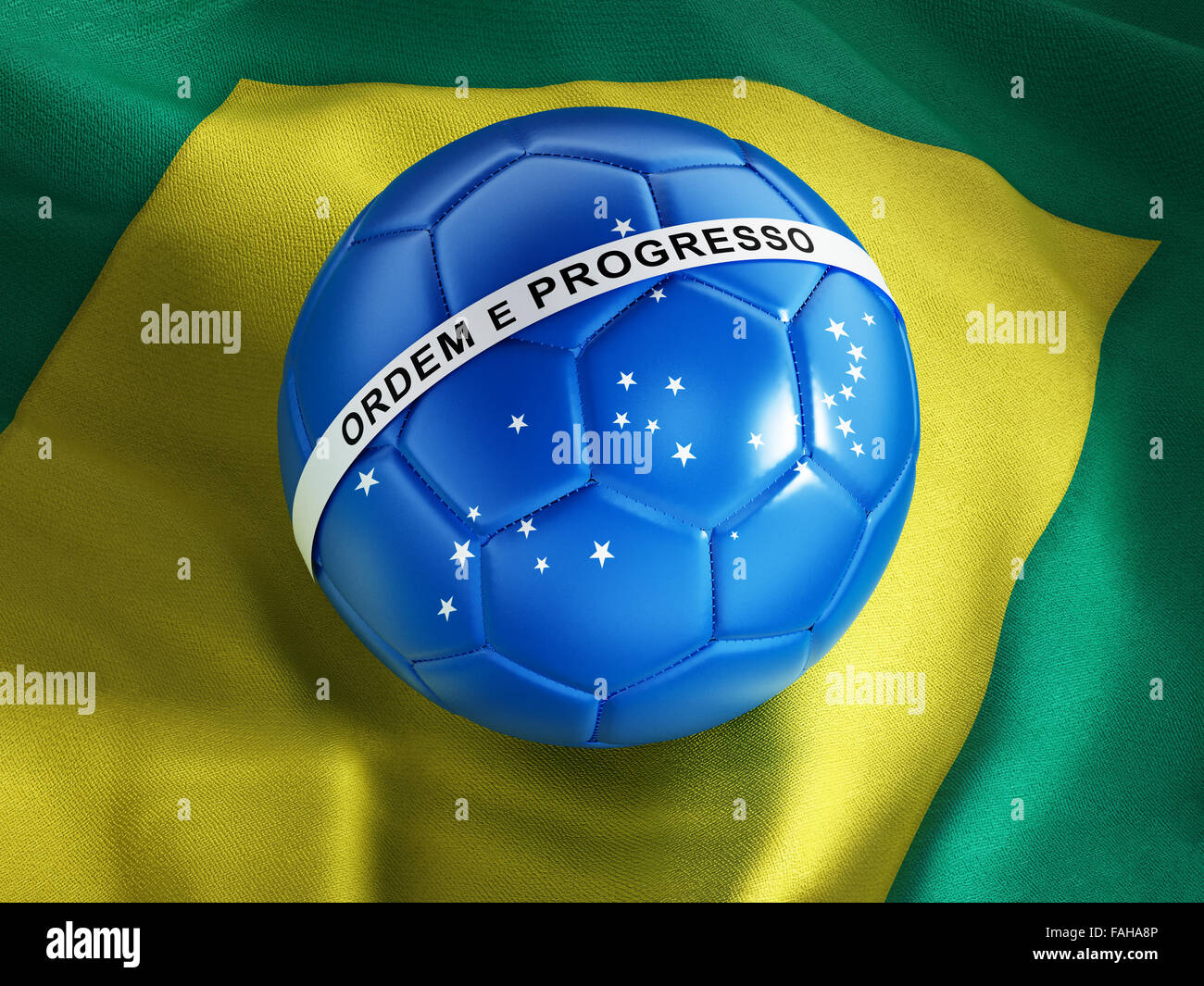 Brazil flag on soccer ball hi-res stock photography and images - Alamy