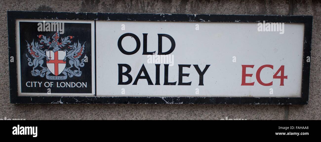 Old Bailey street sign, London, Britain Stock Photo - Alamy