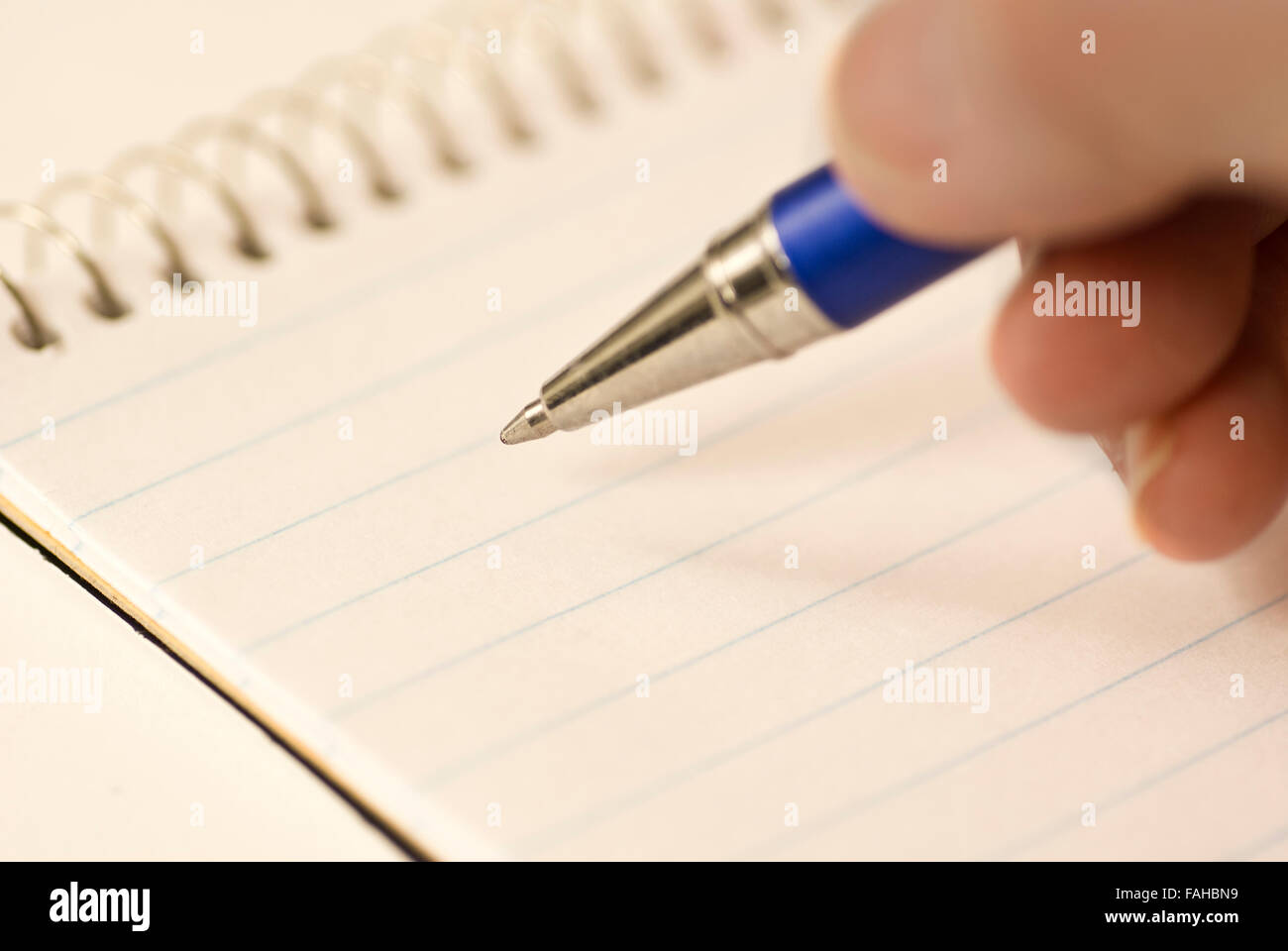 Hand With Ink Pen Stock Photo - Alamy