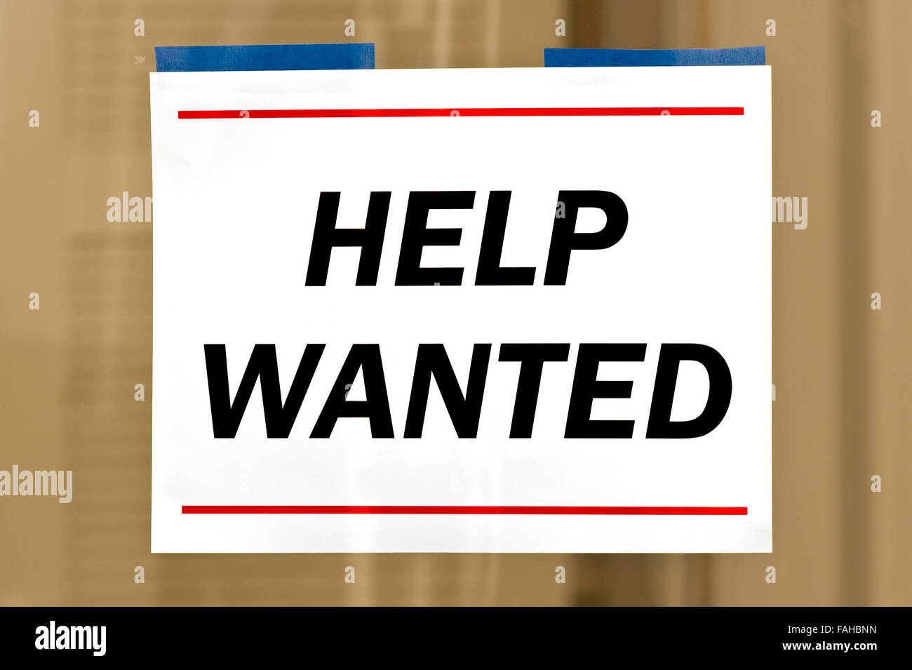 Help wanted sign window hi-res stock photography and images - Alamy