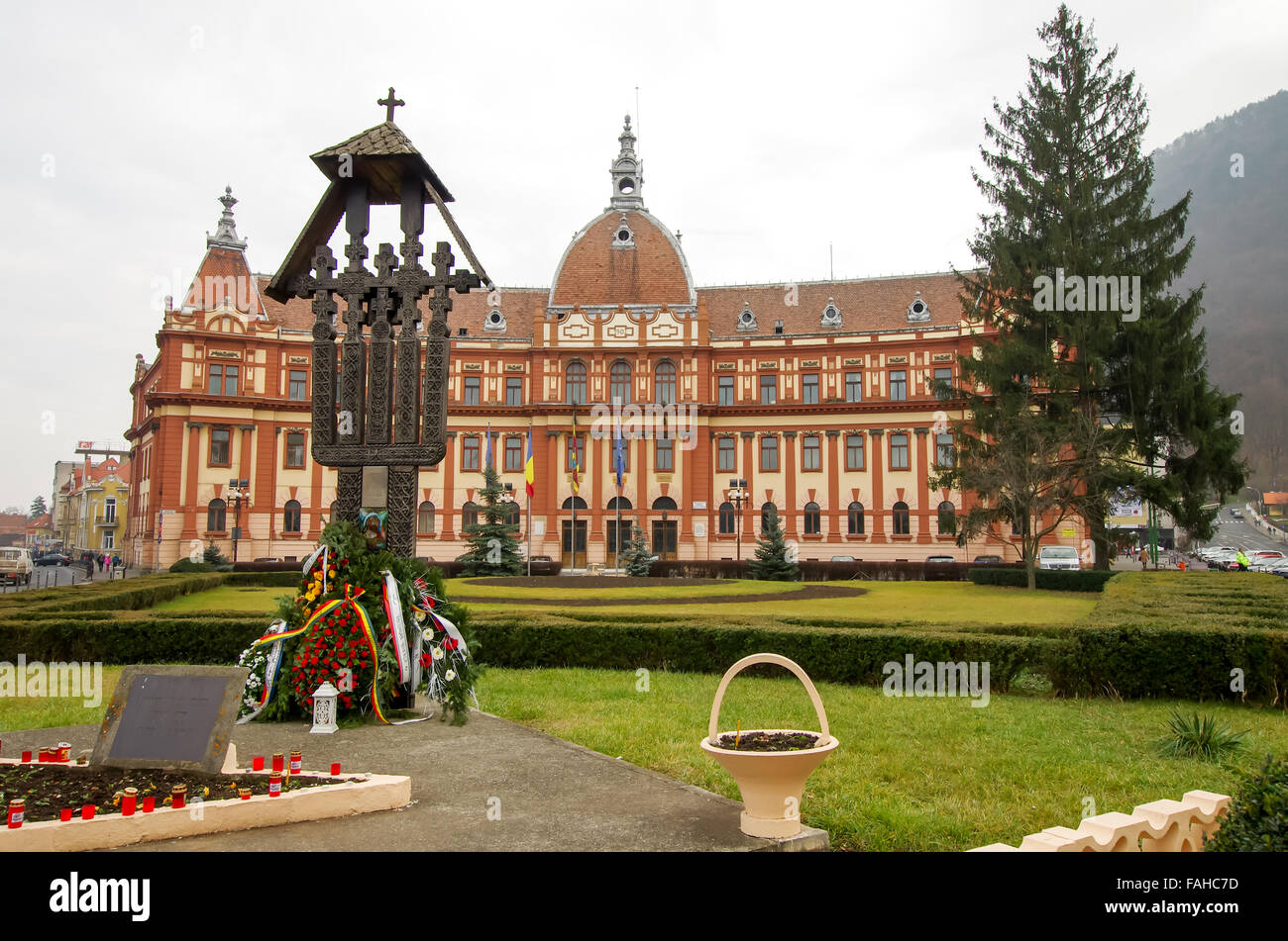 Brasov, Romania. County Council building. Historic building with ...