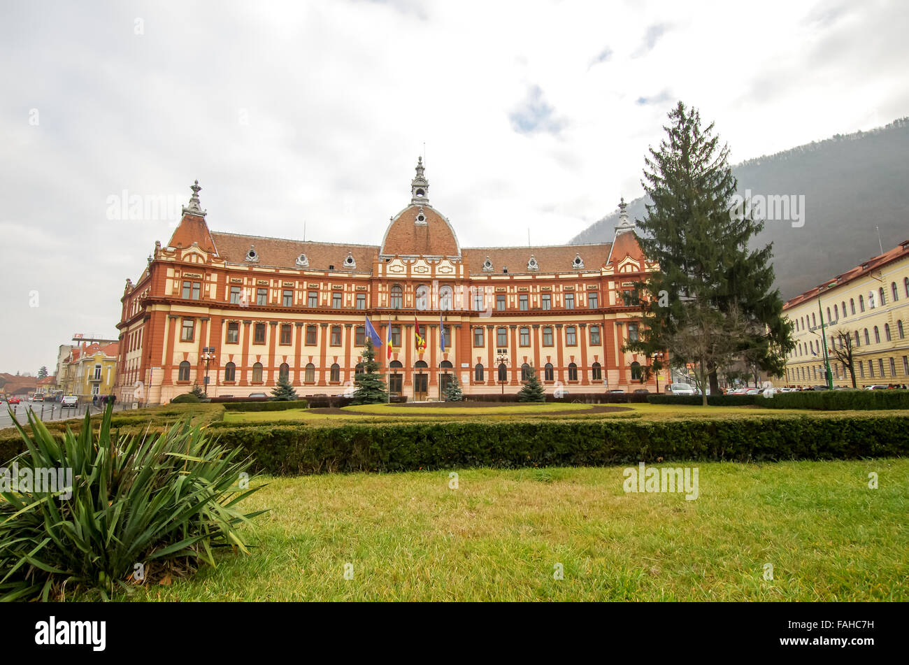 Brasov, Romania. County Council building. Historic building with ...