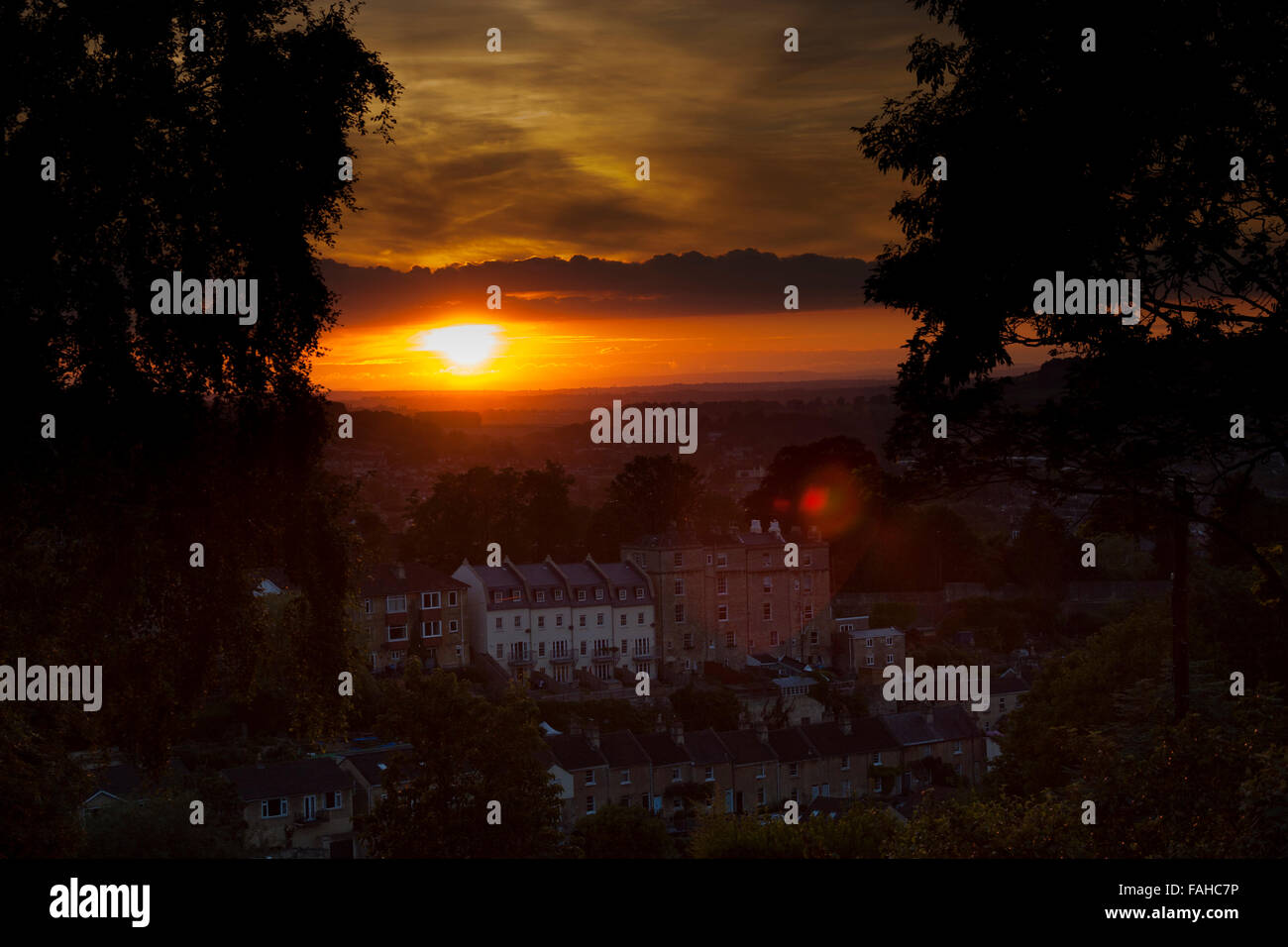 Summer sunset over the city of Bath, England Stock Photo - Alamy