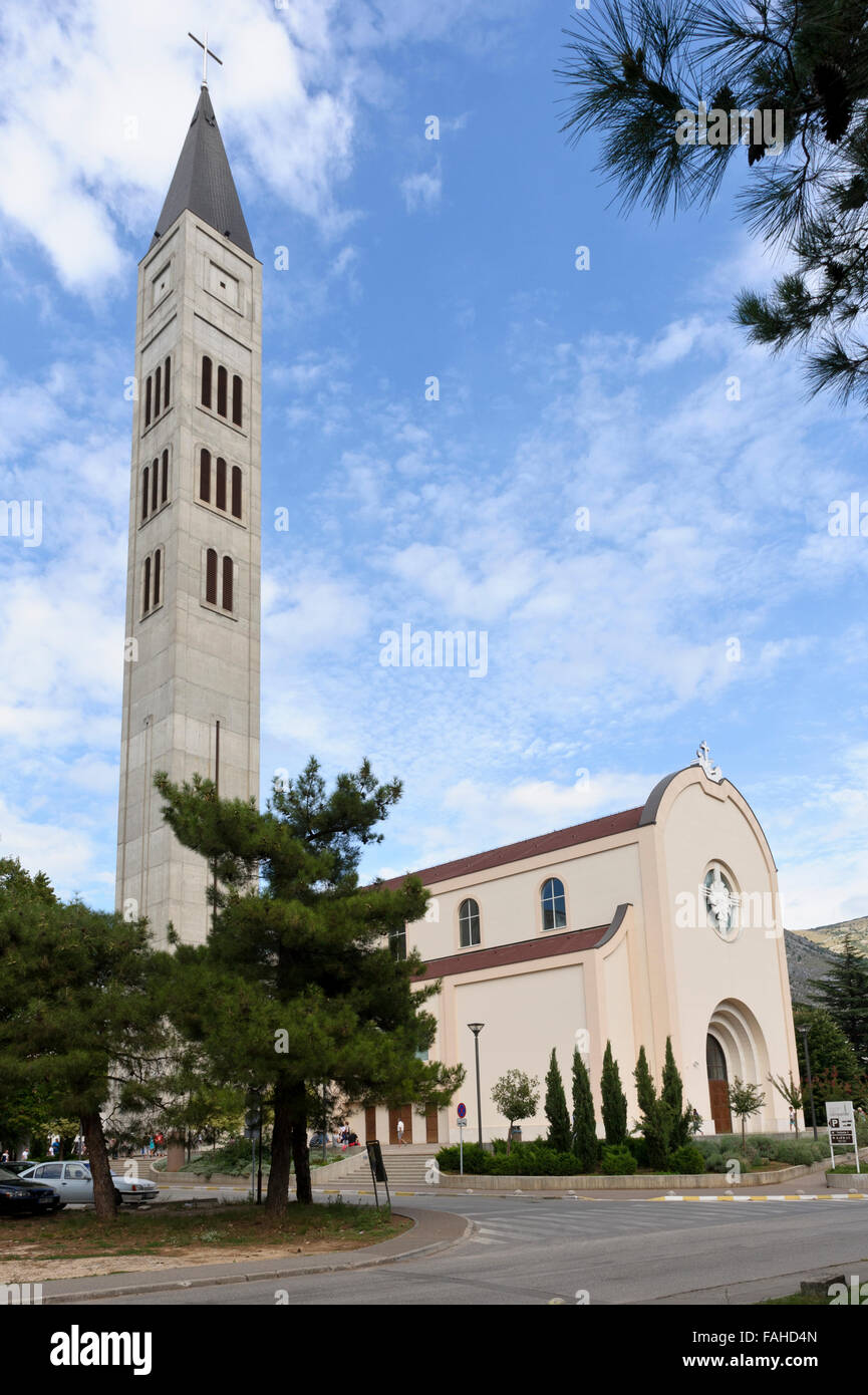 Church of St. Peter & St. Paul with the bell tower in Mostar, Bosnia ...