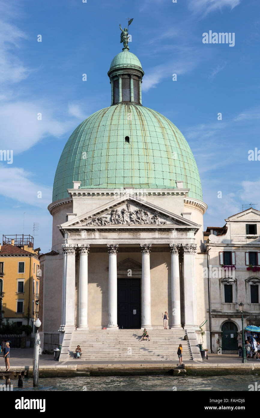 Copper dome on the church of San Simeon Piccolo, Venice, Italy Stock ...