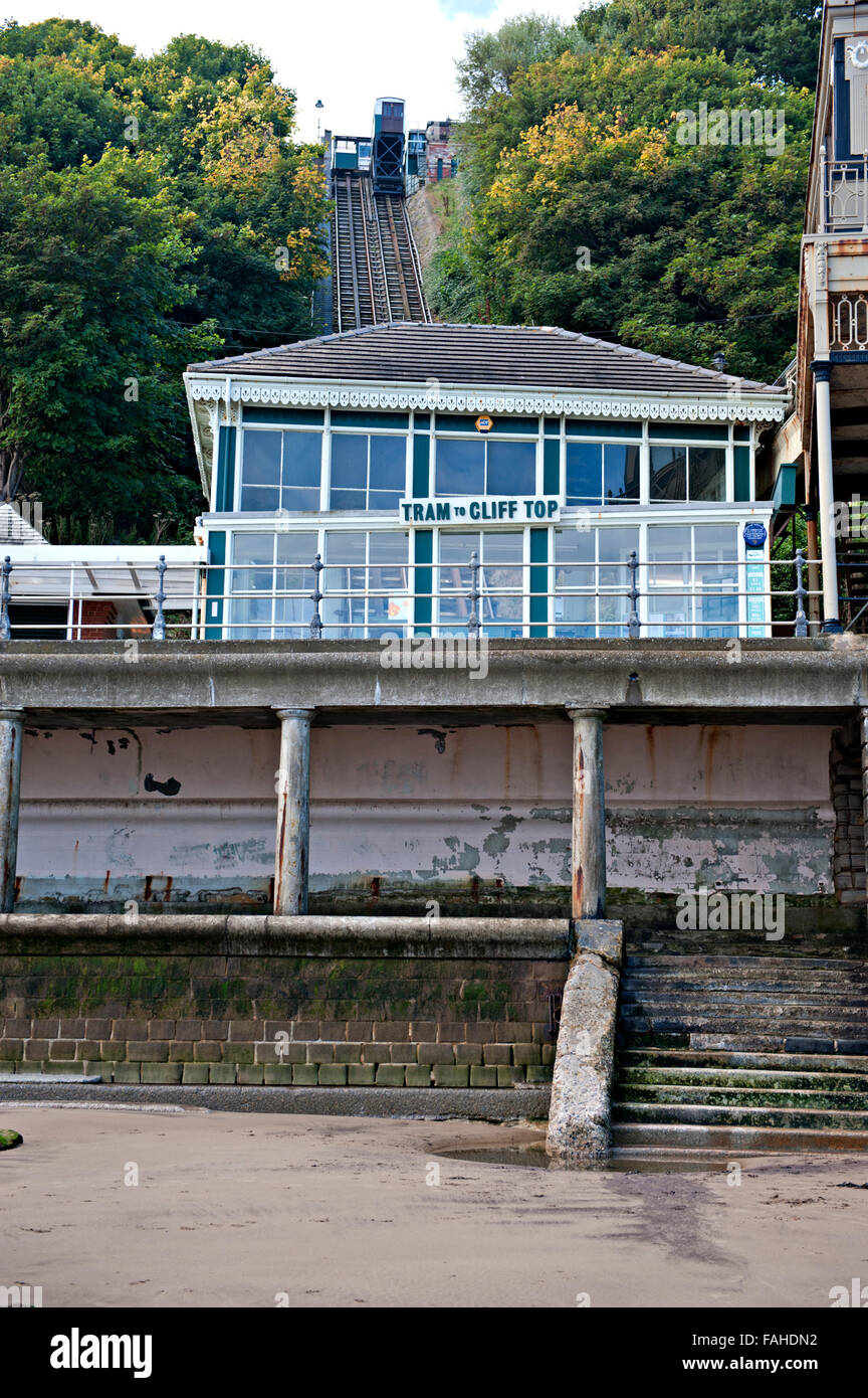 The Scarborough Spa Cliff Lift Stock Photo - Alamy