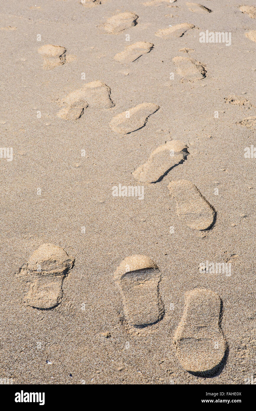 Step marks on sands Stock Photo - Alamy