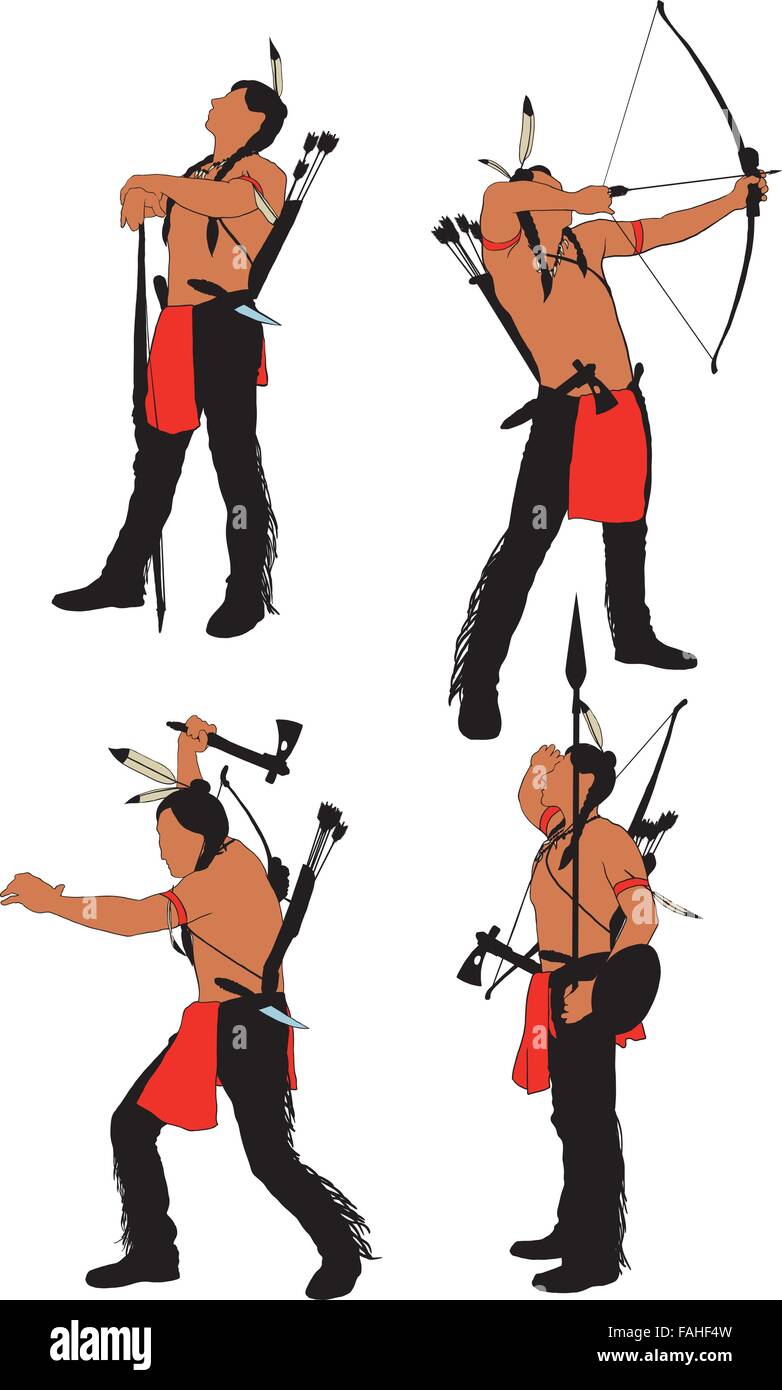 Brave Indian Warrior Stock Vector Image & Art - Alamy