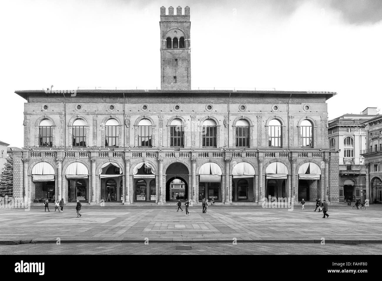 Tower palazzo del podestà Black and White Stock Photos & Images - Alamy
