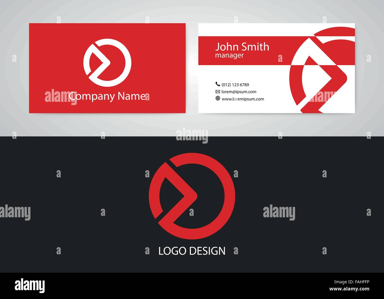 Vector illustration of logo and business card Stock Vector Image & Art ...