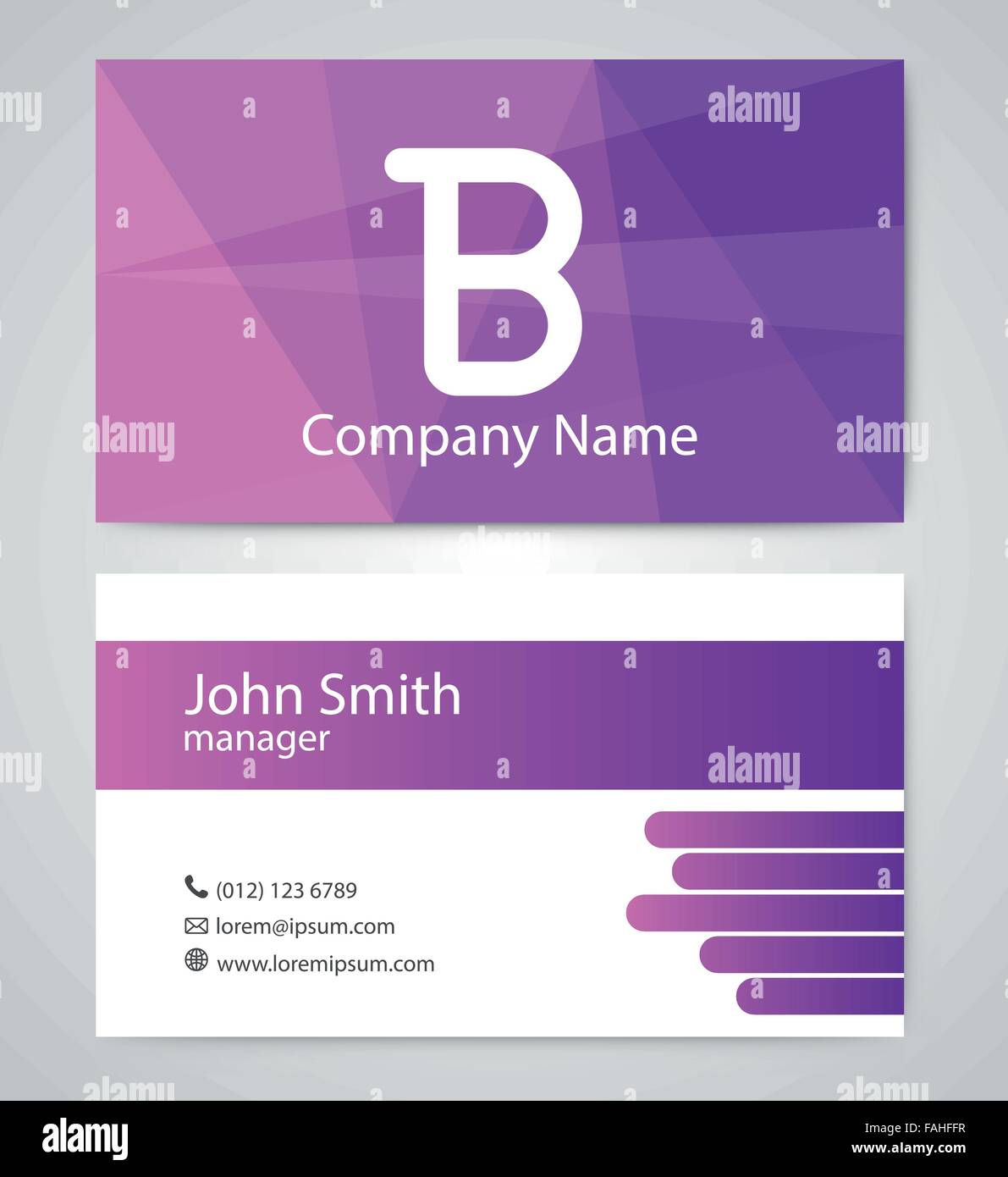 Vector illustration of logo and business card Stock Vector Image & Art ...