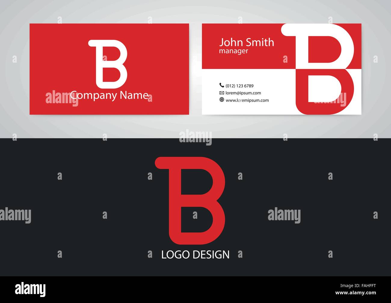 Vector illustration of logo and business card Stock Vector Image & Art ...