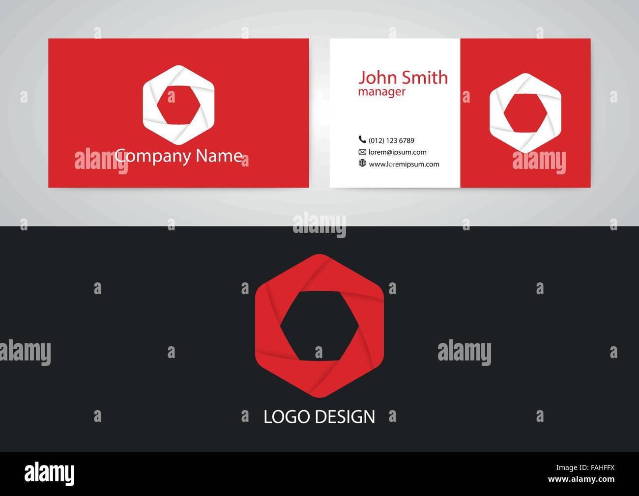 Vector illustration of logo and business card Stock Vector Image & Art ...