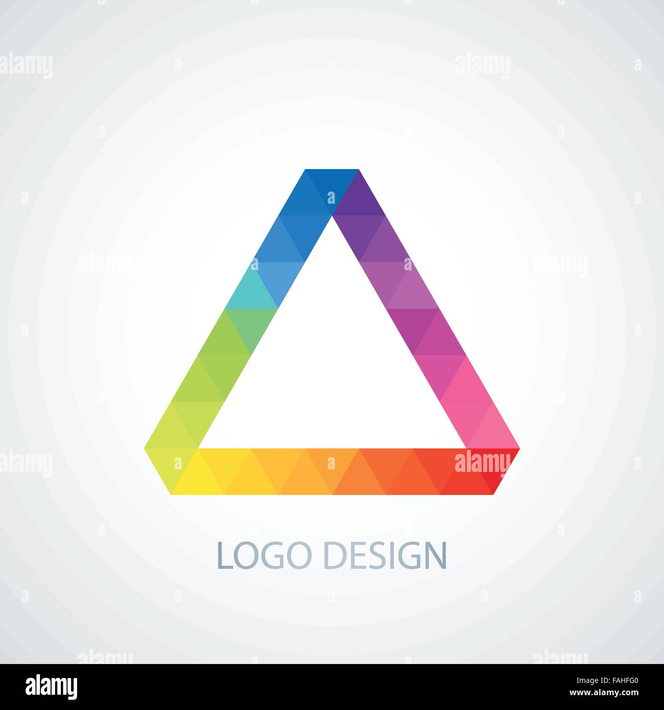 Vector illustration of logo Triangle Stock Vector Image & Art - Alamy