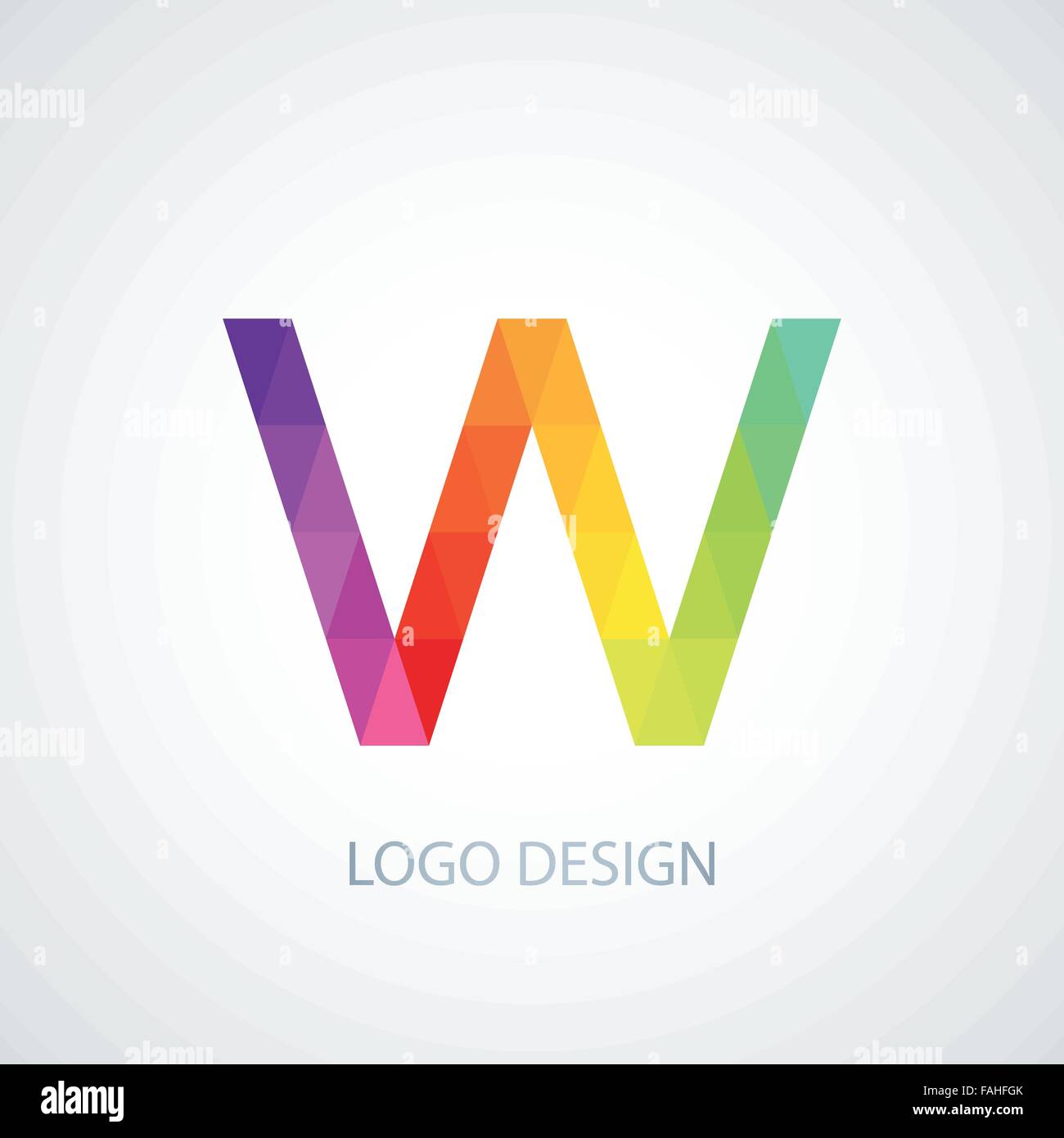 Vector illustration of colorful logo letter w Stock Vector Image & Art ...