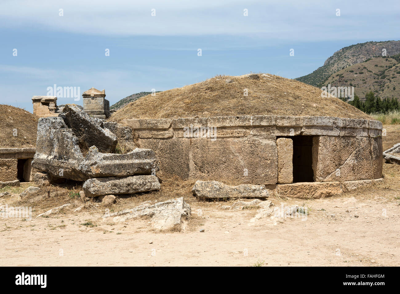 Tumuli tombs in Northern Necropolis of Hierapoli, Denizli, Turkey ...