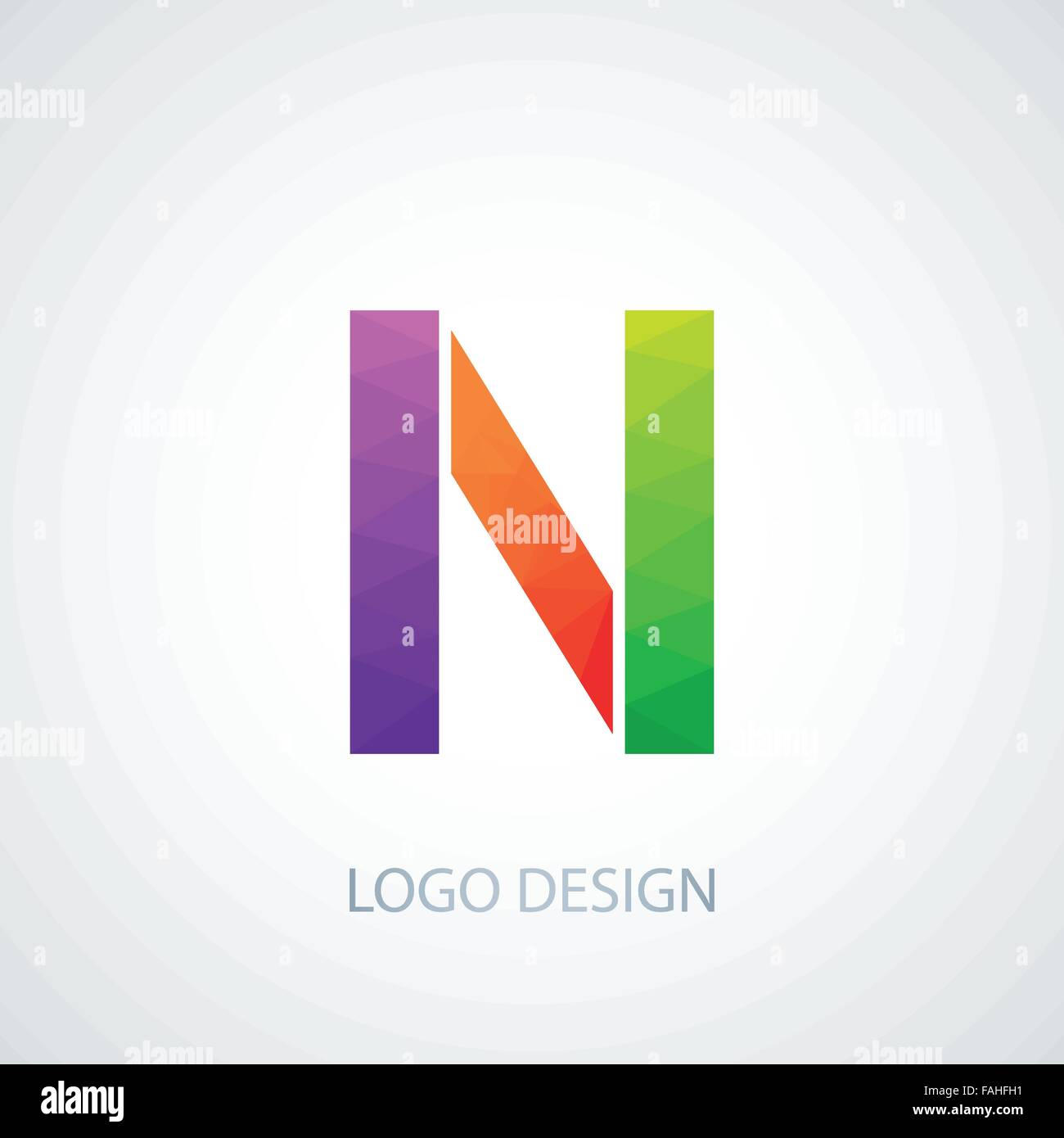 Vector illustration of colorful logo letter n Stock Vector Image & Art ...