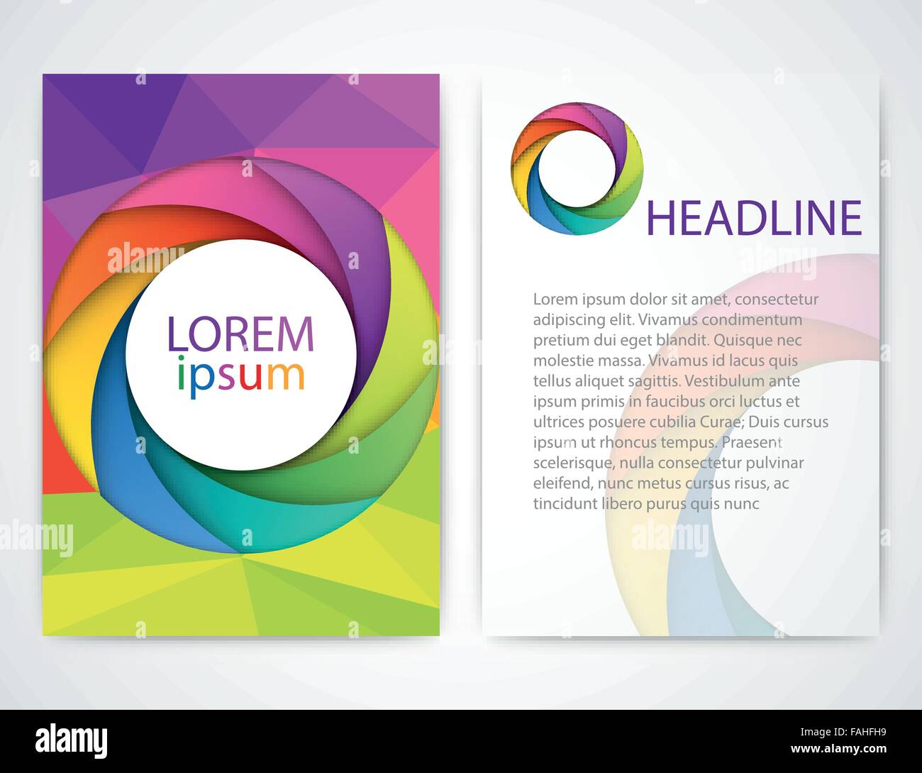 Vector illustration of a colorful brochure Stock Vector Image & Art - Alamy