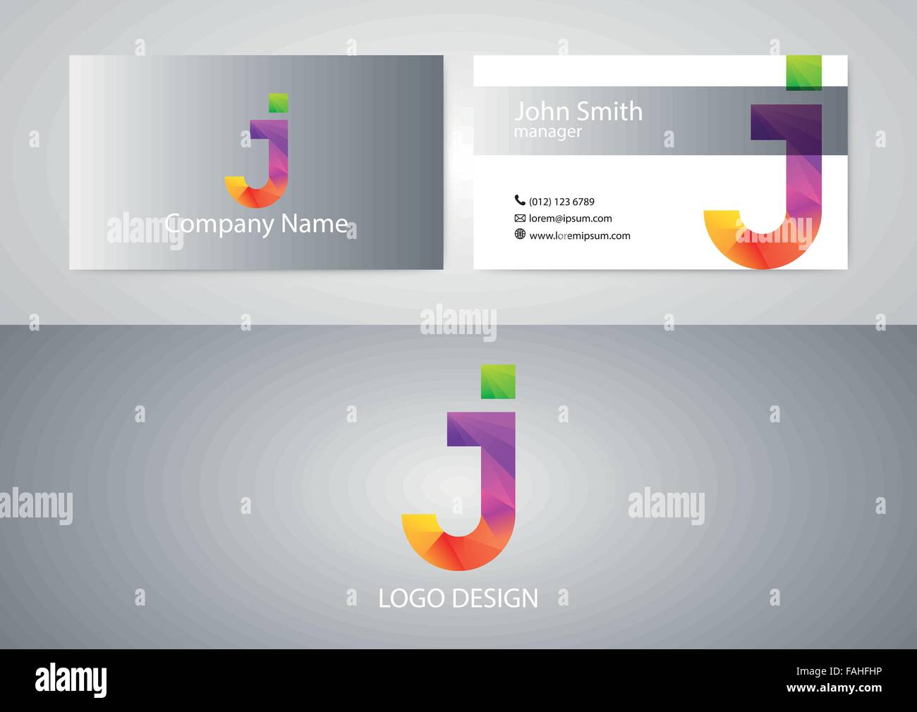 Vector illustration of logo and business card Stock Vector Image & Art ...