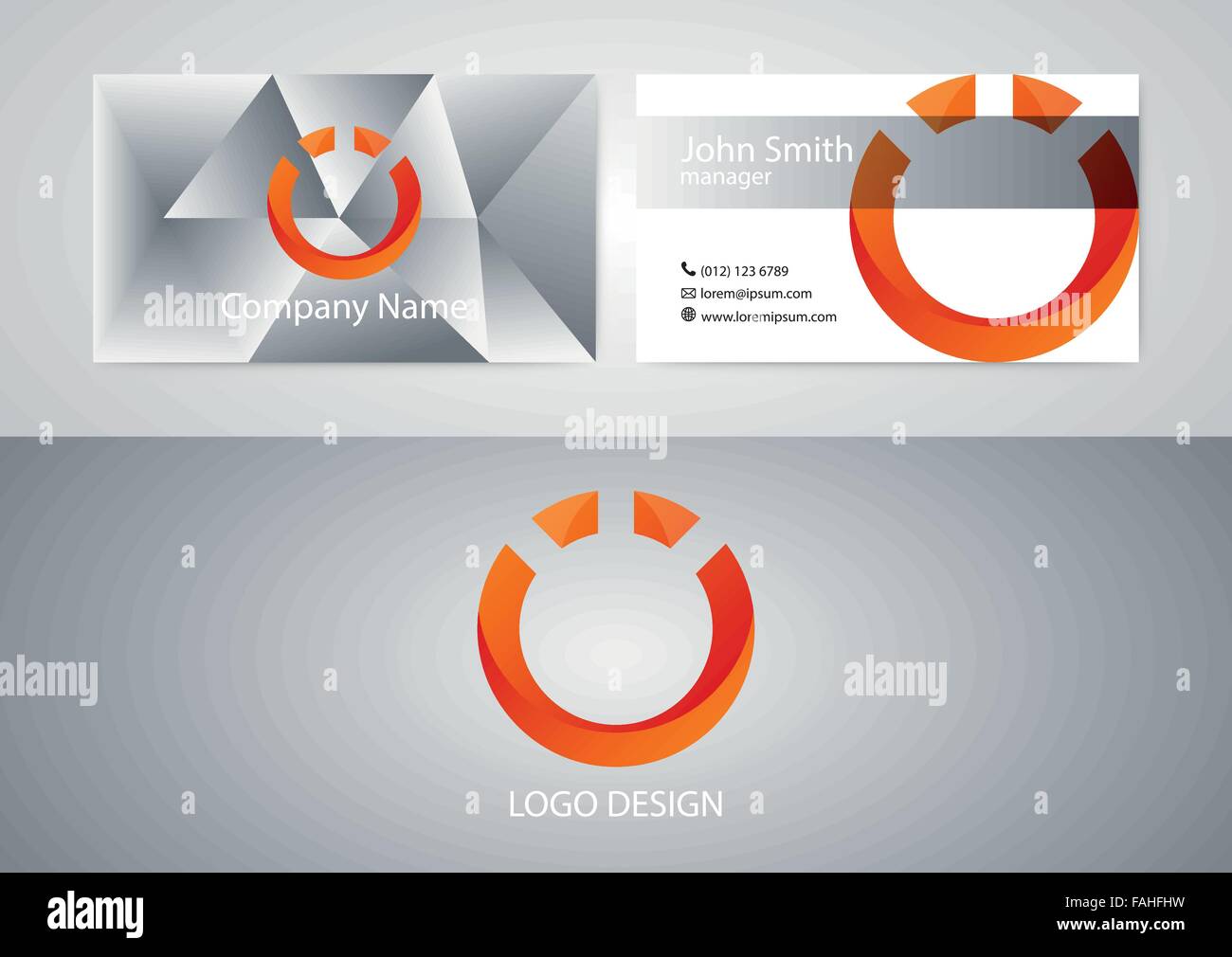 Vector illustration of logo and business card Stock Vector Image & Art ...