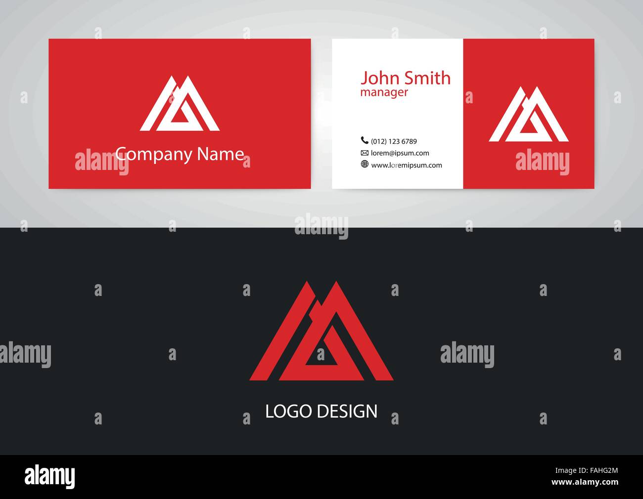 Vector illustration of logo and business card Stock Vector Image & Art ...