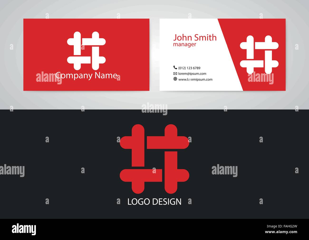 Vector illustration of logo and business card Stock Vector Image & Art ...