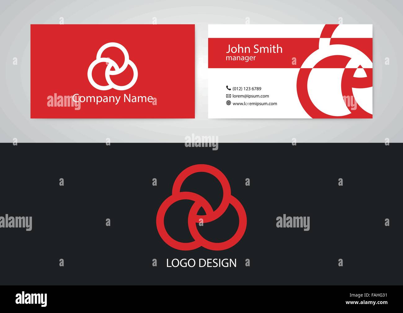 Vector illustration of logo and business card Stock Vector Image & Art ...