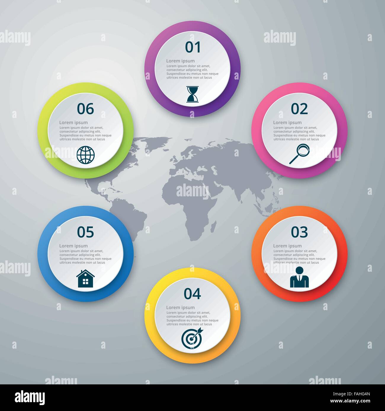 Vector illustration infographics six options Stock Vector Image & Art ...