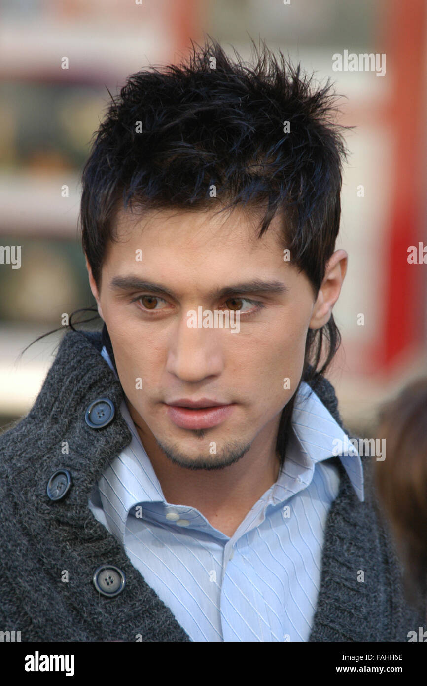 Russian pop singer Dima Bilan attends filming of a music video for his ...