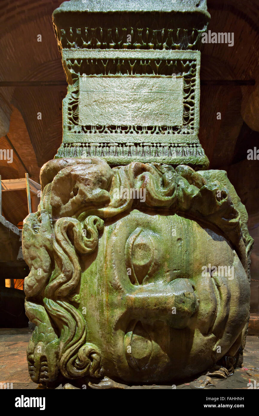 Head medusa basilica cistern istanbul hi-res stock photography and ...