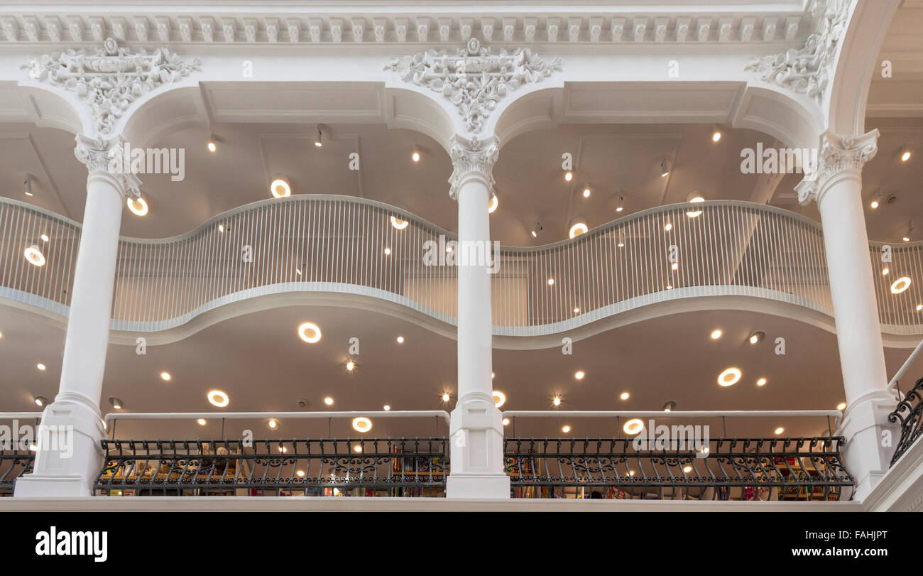 Columns in a restored old building now a library Stock Photo - Alamy