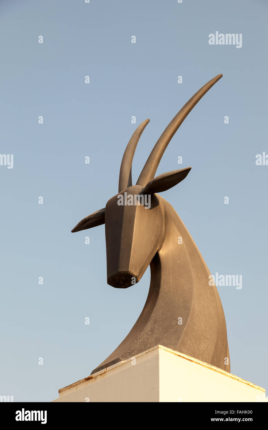 Oryx monument in Doha, Qatar Stock Photo - Alamy