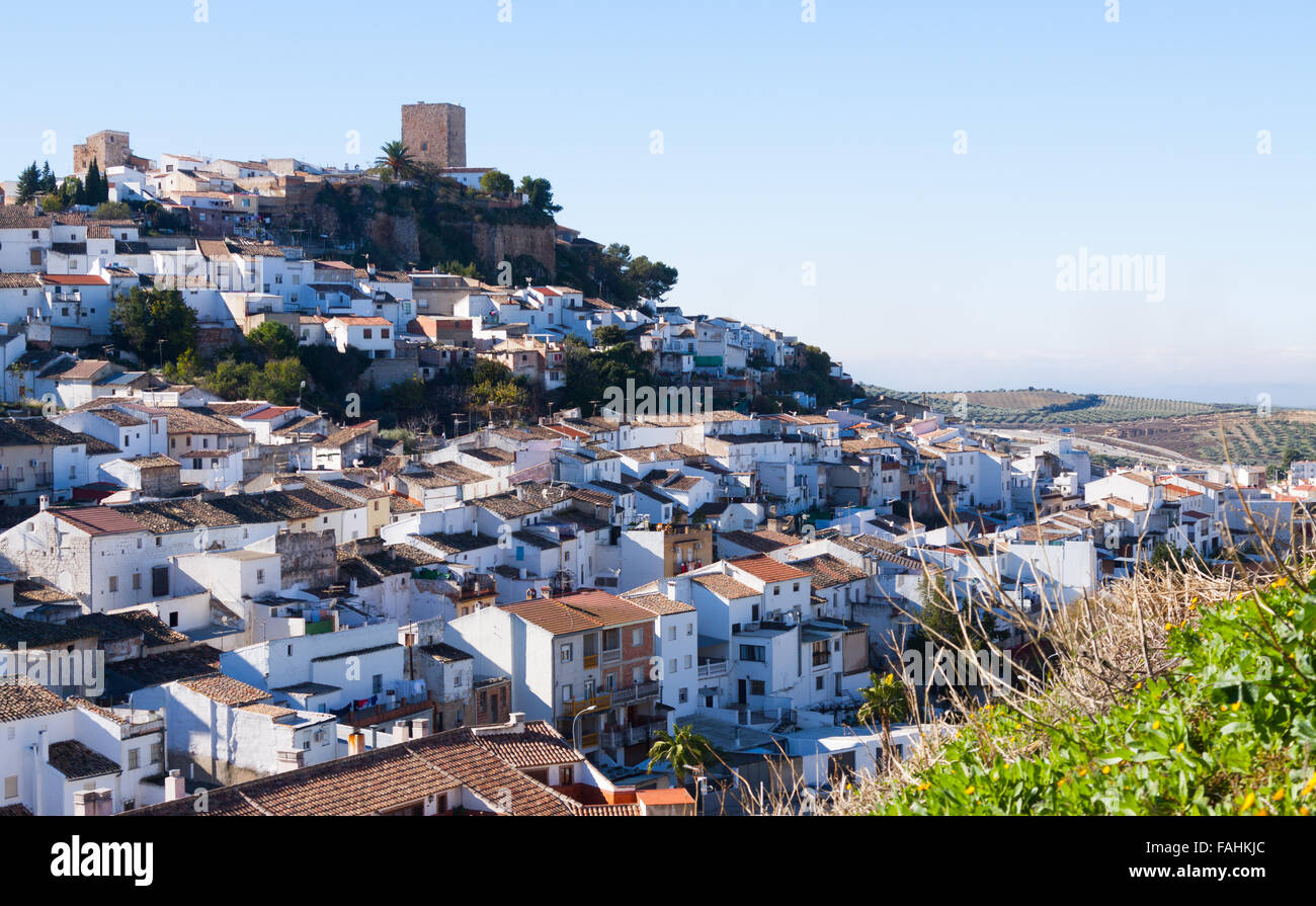 Andalusian town with castle. Martos, Spain Stock Photo - Alamy